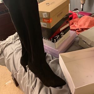 AKIRA | Shoes | Akira Black Thigh High Boots Size 9 Women | Poshmark